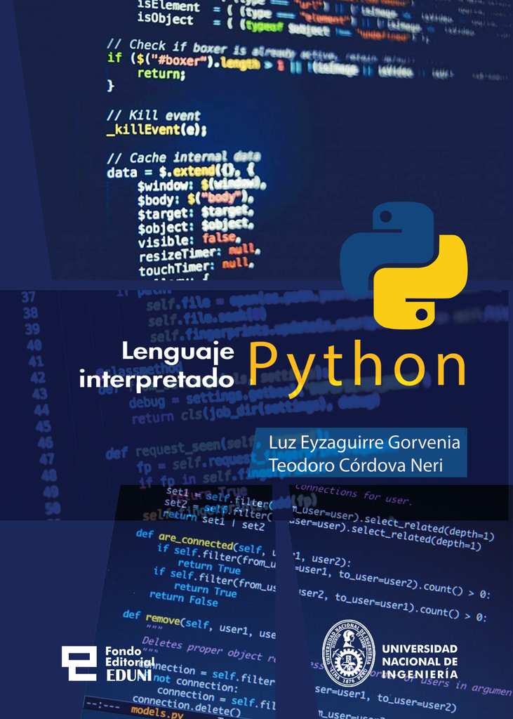 LENGUAJE INTERPRETADO PYTHON | Fondo Editorial UNI LENGUAJE INTERPRETADO PYTHON | Fondo Editorial UNI